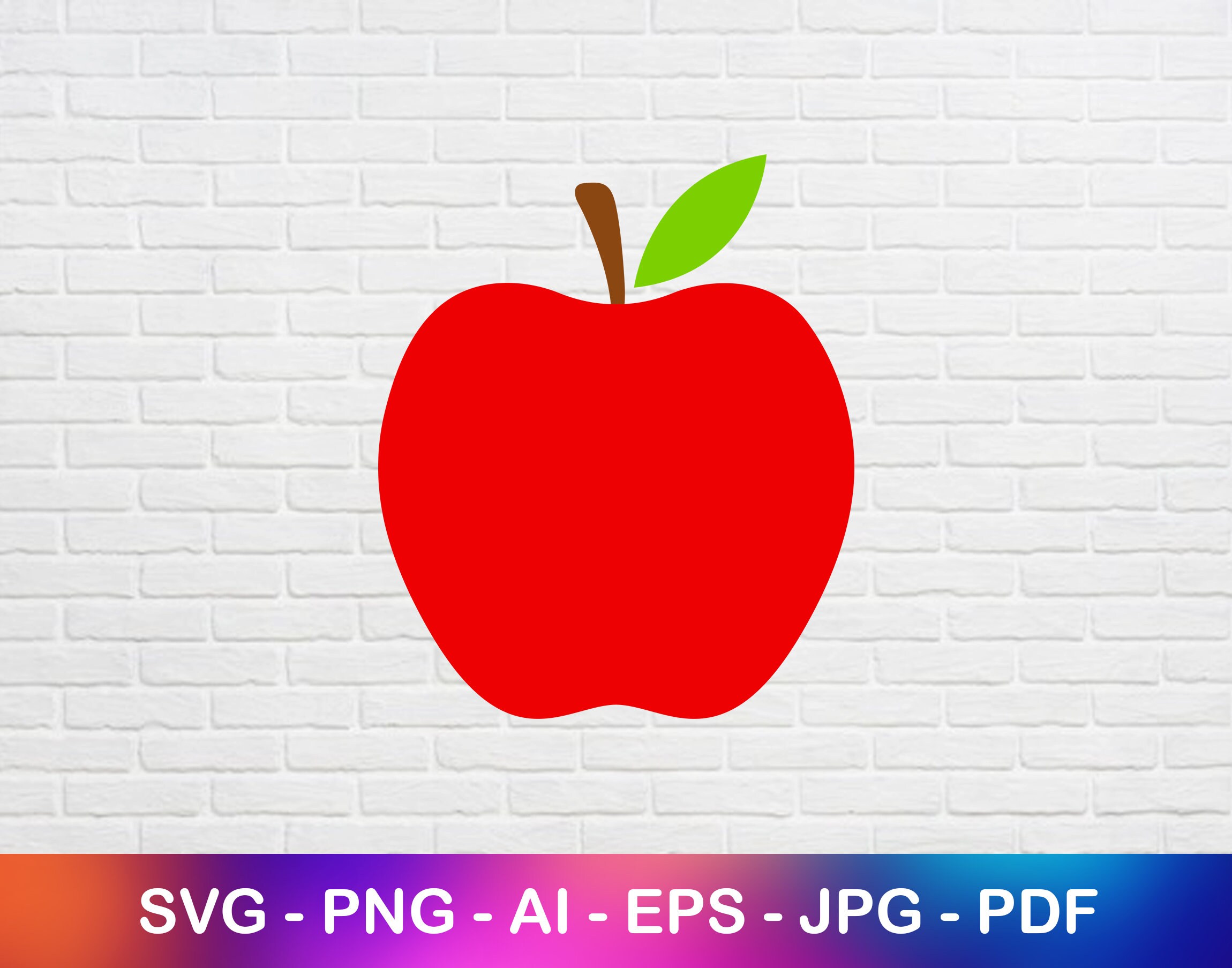 Red Apple Svg, Teacher Clipart Svg, School Silhouette Cut Fi - Inspire ...