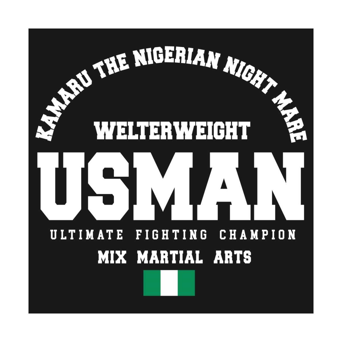 Kamaru The Nigerian Nightmare Usman Gym Welterweight Svg, Tr - Inspire ...
