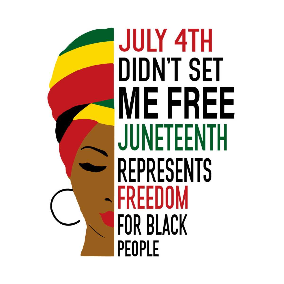 July 4th Didnt Set Me Free Juneteenth Represents Freedom Svg | Inspire ...