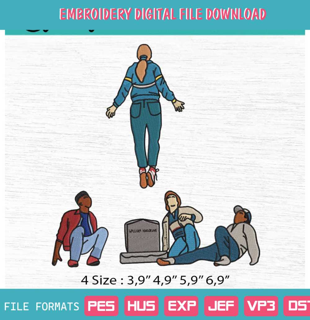 Stranger Things Season 4 Embroidery, Max Floating Embroidery - Inspire ...