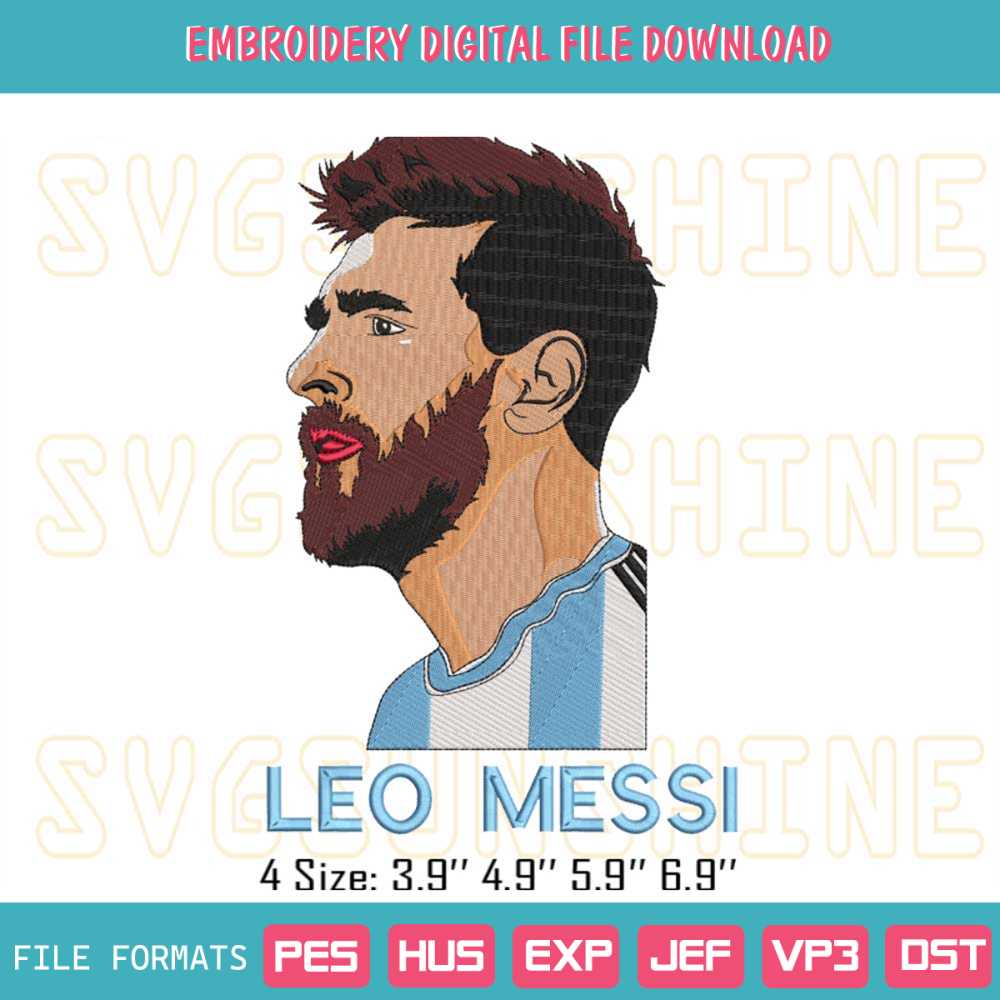 Lionel Messi Embroidery Design Files - Inspire Uplift
