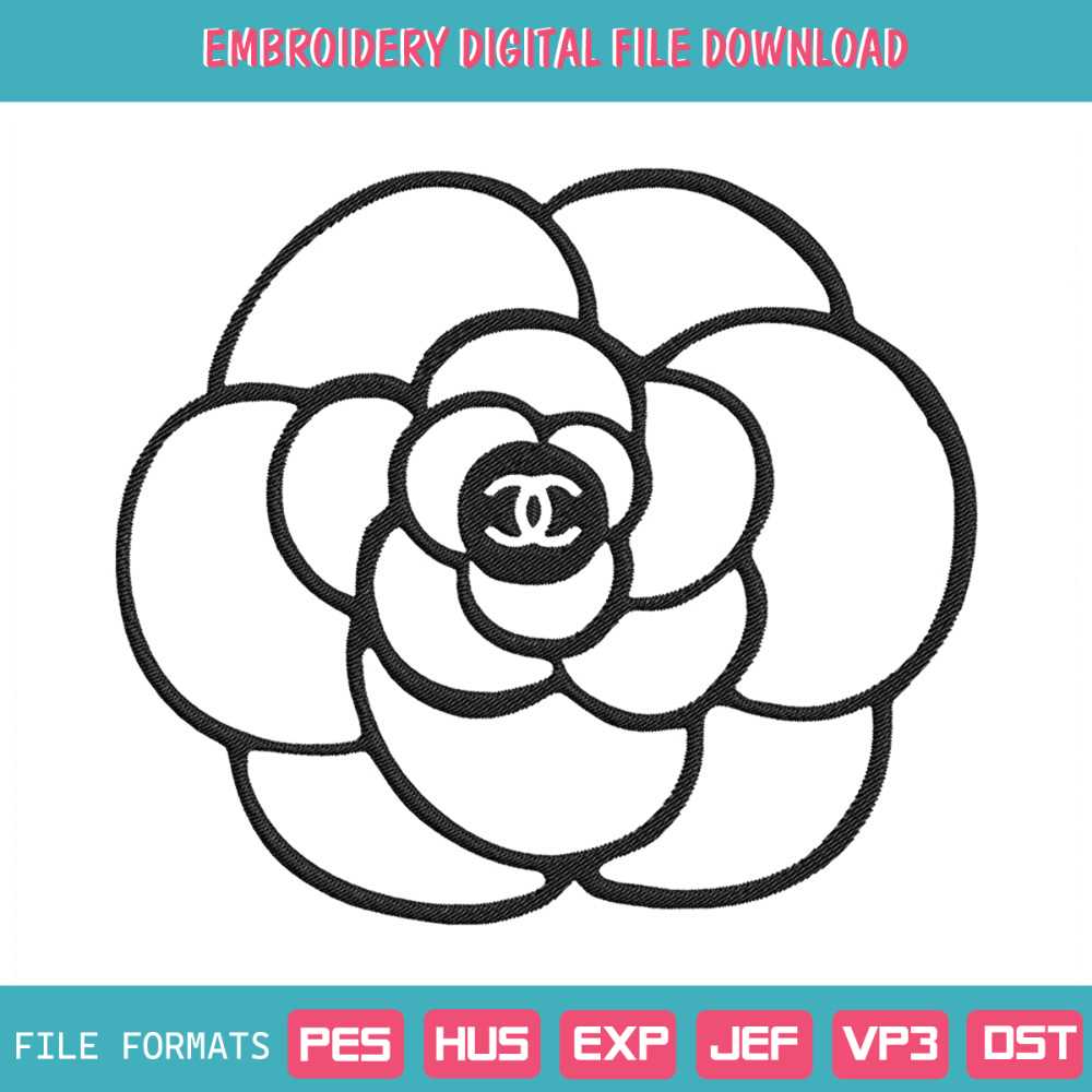Chanel Flower Logo Embroidery Designs File, Chanel Machine E | Inspire ...