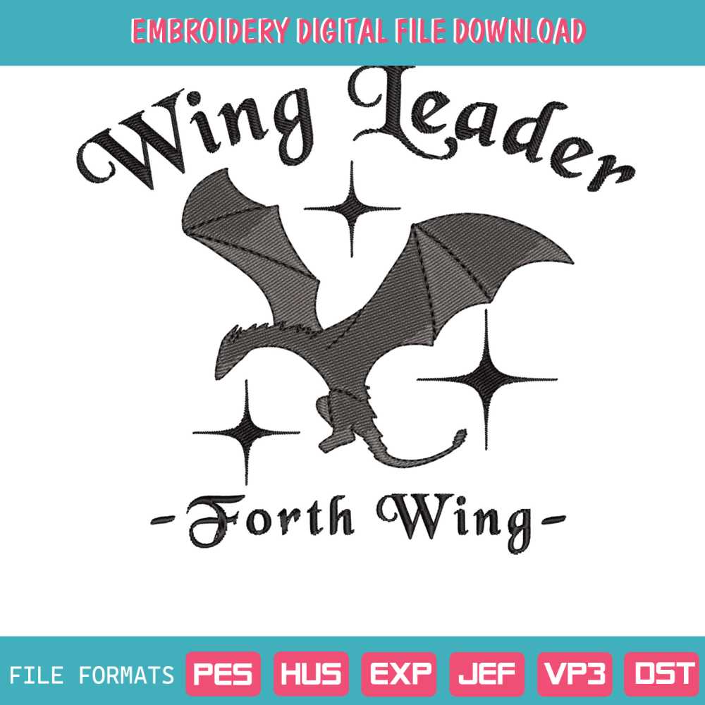Fourth Wing Inspired Machine Embroidery Design File 5x7 &, 8 | Inspire ...