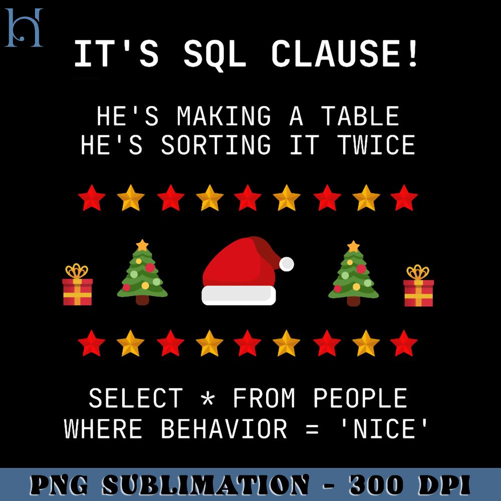 SQL Clause Christmas Coding Present PNG Download, Xmas PNG | Inspire Uplift
