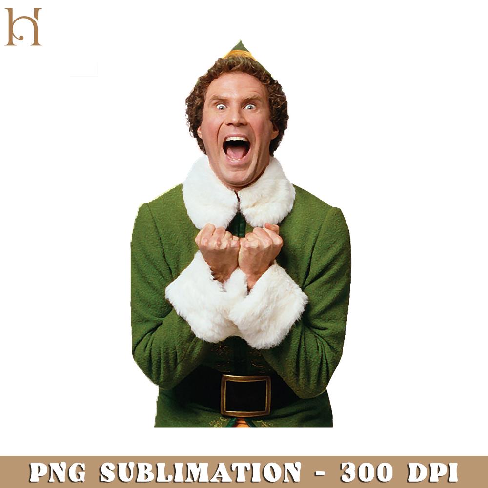 Excited Buddy the Elf Christmas PNG Download, Xmas PNG | Inspire Uplift