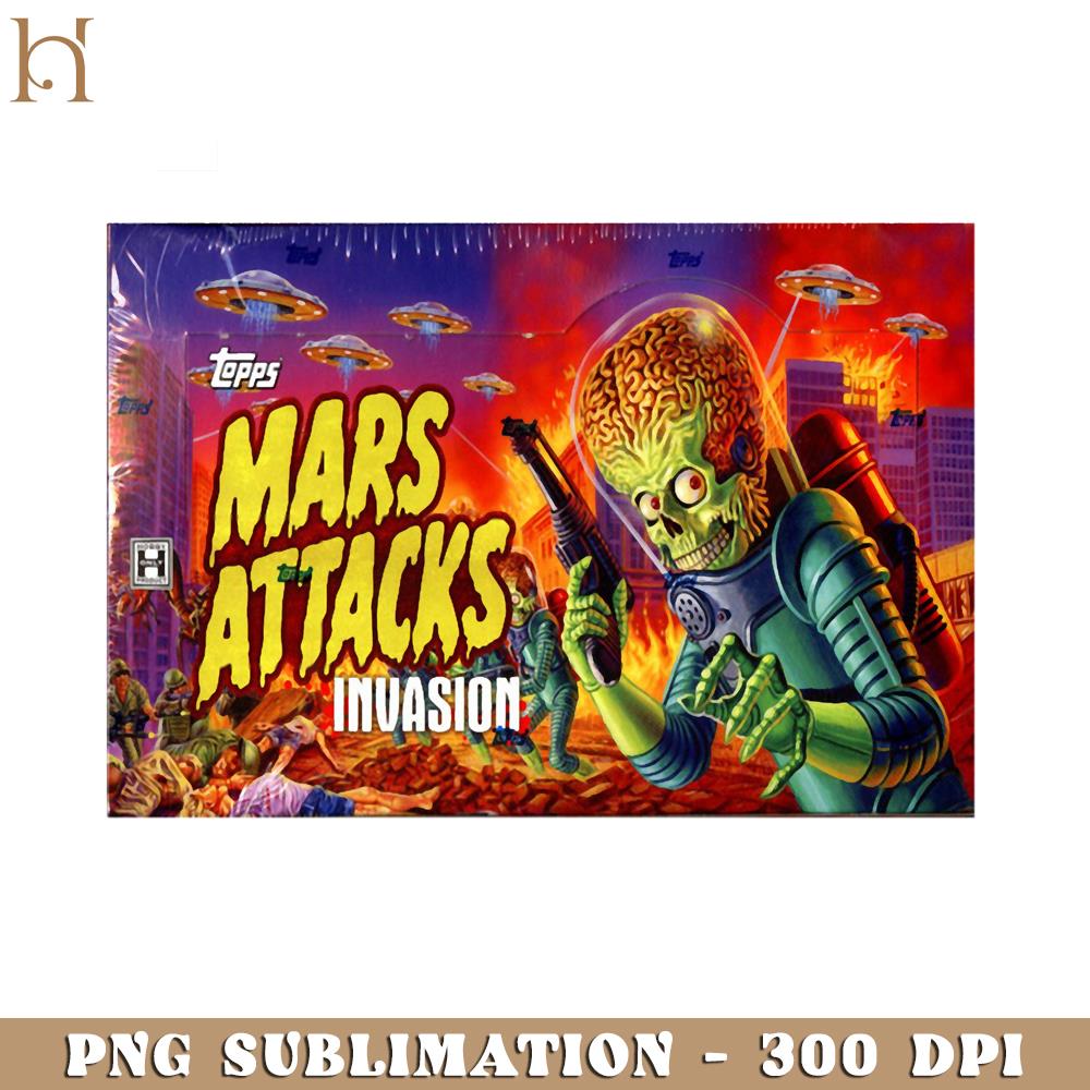 Mars Attacks Original Trading cards Box Funny Movie PNG | Inspire Uplift