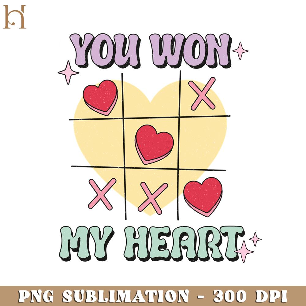 You Won My Heart PNG Design For Valentines Day | Inspire Uplift