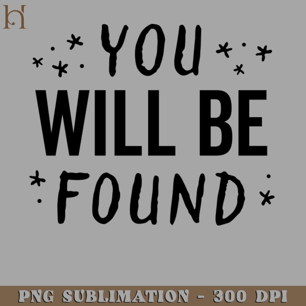 You Will Be Found Handwritten Glow Star Motivation PNG Downl | Inspire ...