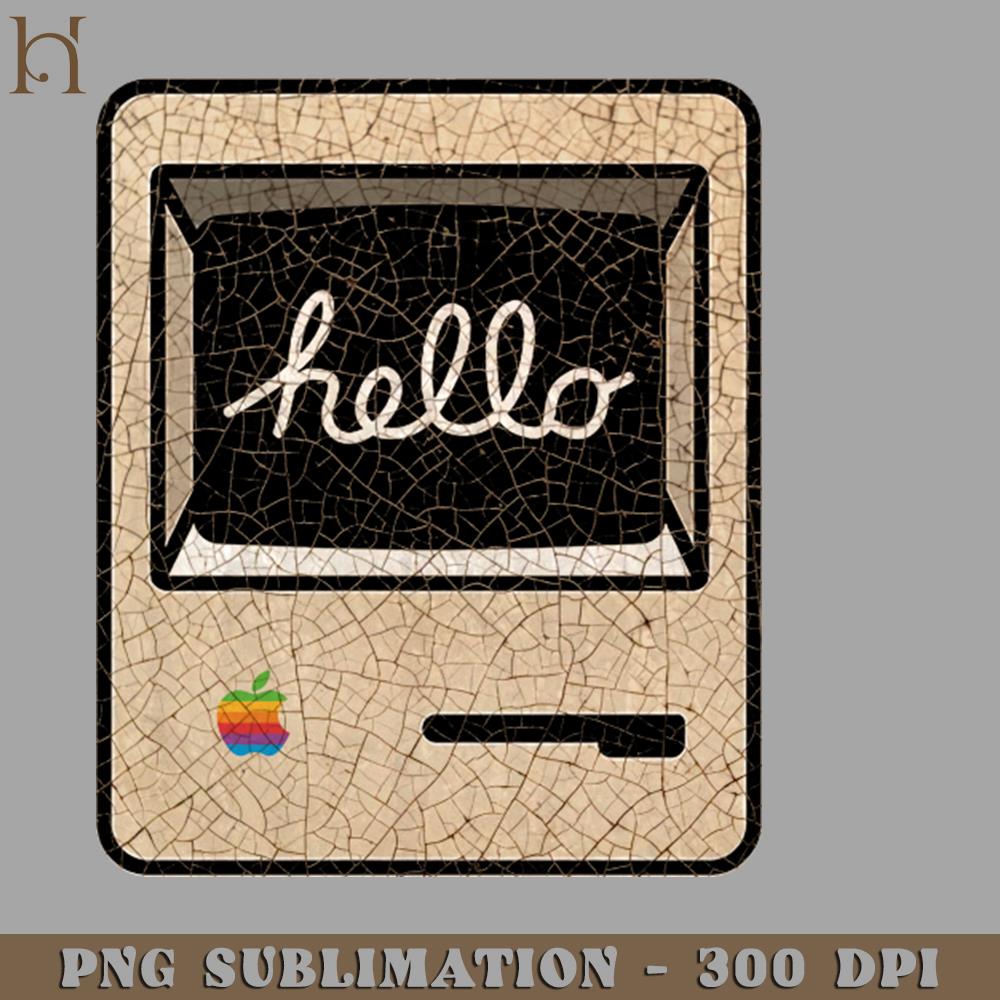 Vintage Computer Hello Mac 1984 PNG Download | Inspire Uplift