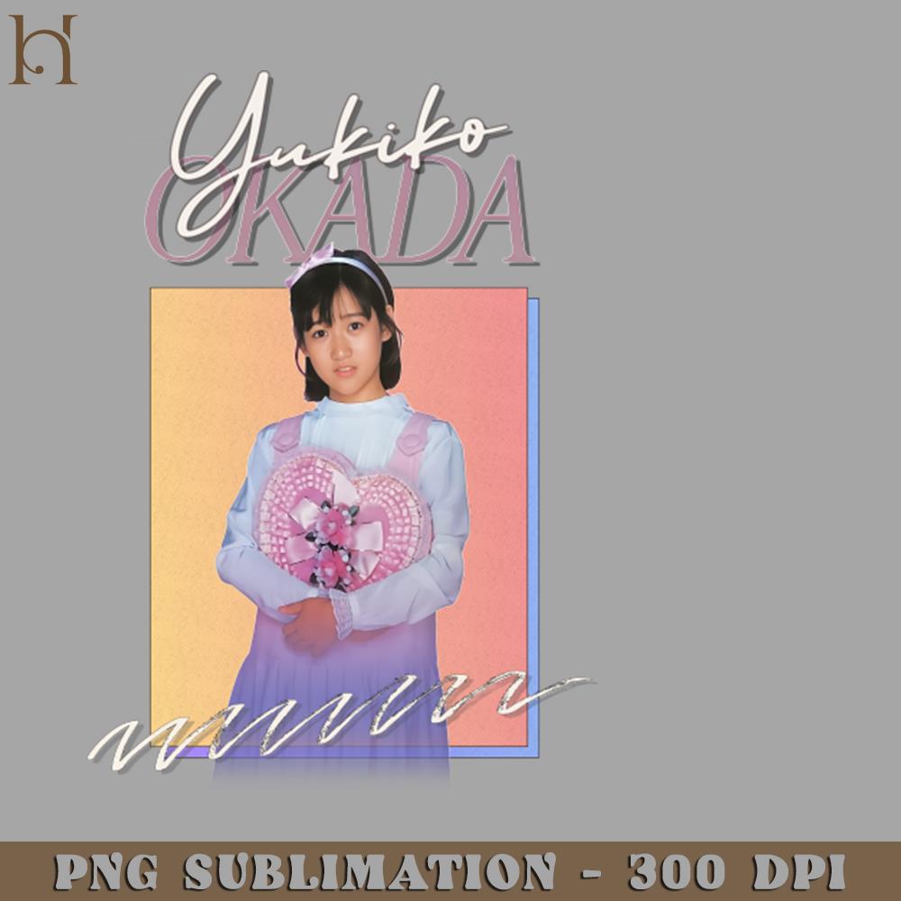 Yukiko Okada Retro 80s Fan Design PNG Download | Inspire Uplift