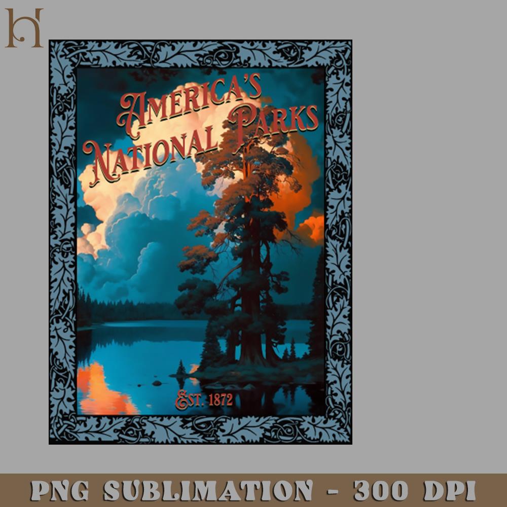 Vintage National Park Poster PNG Download - Inspire Uplift
