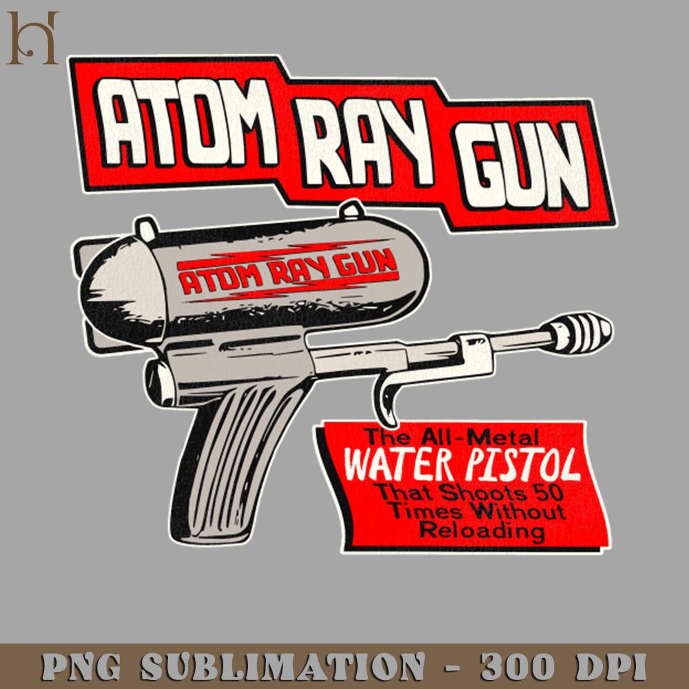 Vintage Atom Ray Gun 40s Water Toy PNG Download | Inspire Uplift