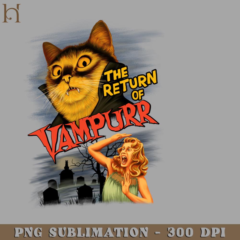 The Return of Vampurr The Halloween Cat PNG Download | Inspire Uplift