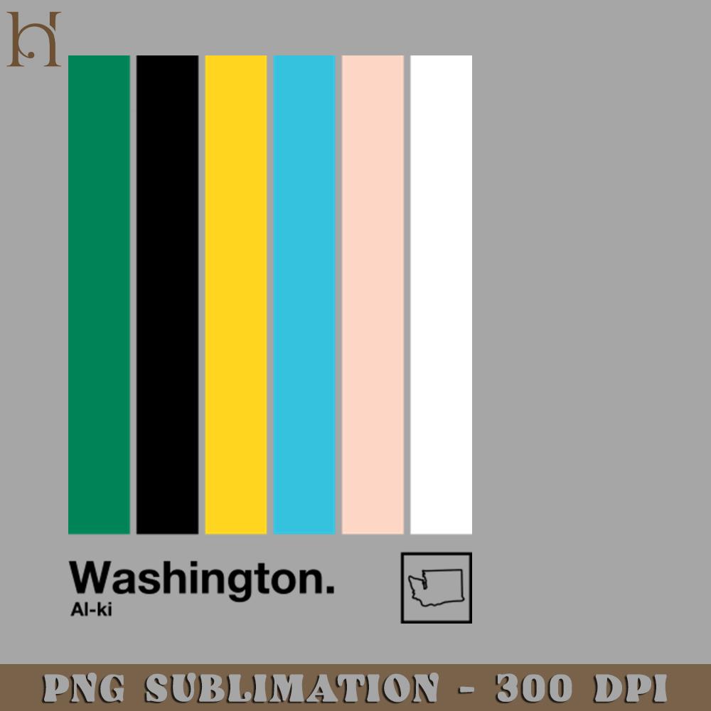 Washington State Original State Flag Colors Design PNG Down | Inspire ...