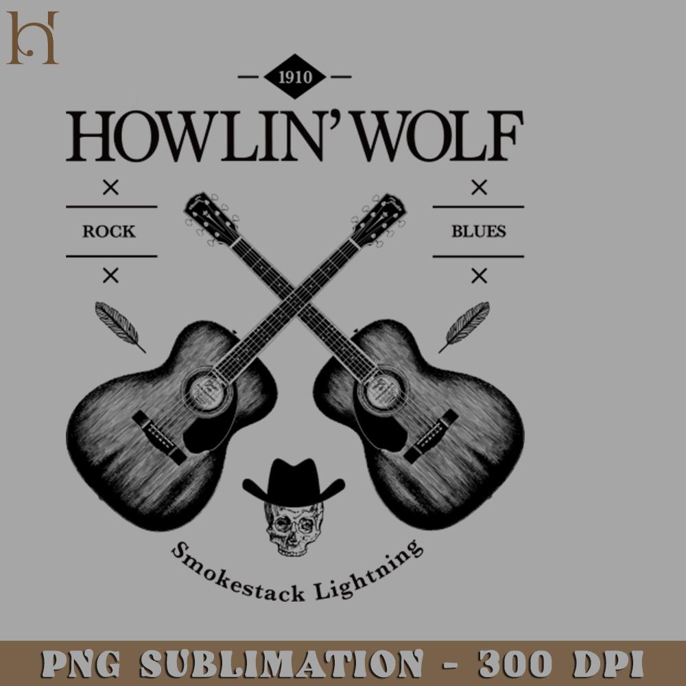 Howlin Wolf Acoustic Guitar Logo 1013 PNG Download | Inspire Uplift