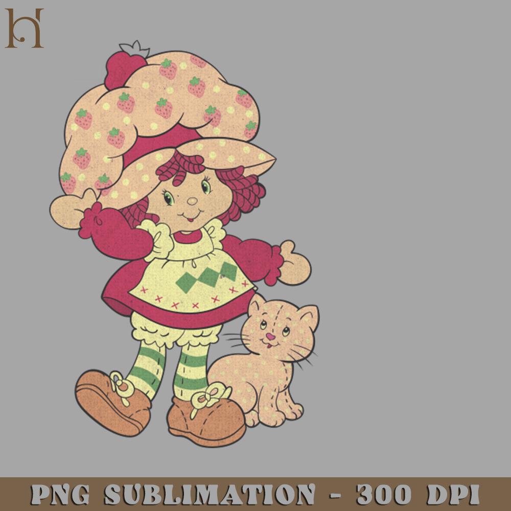 Vintage Strawberry Shortcake 80s PNG Download | Inspire Uplift