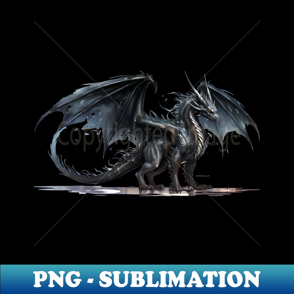 Black Dragon - PNG Transparent Digital Download File for Sub - Inspire ...