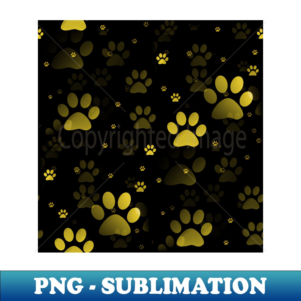 Yellow Paw Prints - PNG Transparent Sublimation File - Perfe - Inspire ...