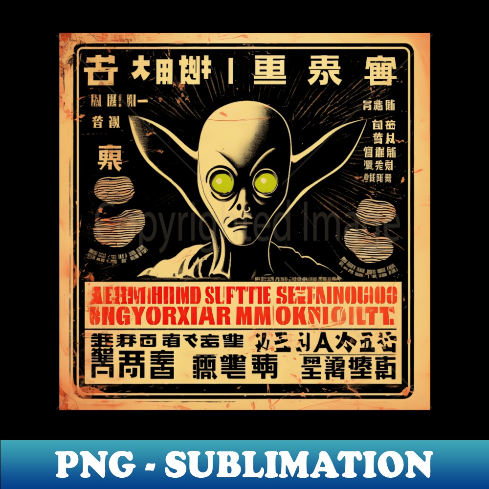 Vintage Japanese Alien UFO Cool Japanese Sci-Fi Horror 9 - | Inspire Uplift