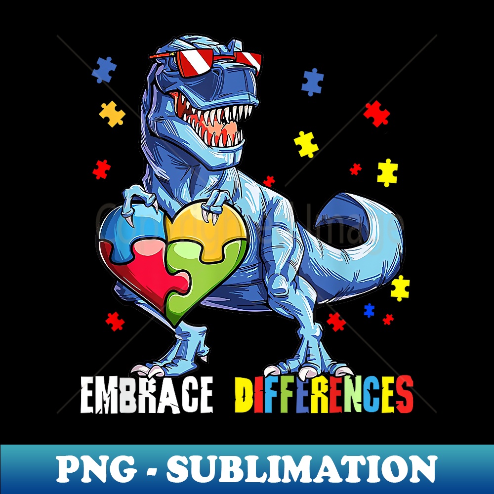 Embrace Differences ASD Spectrum Dinosaur Autism Awareness - | Inspire ...