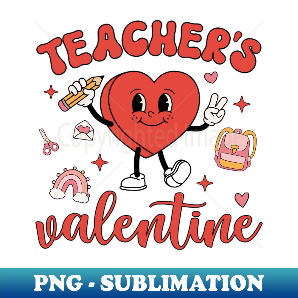 Teacher Valentines Day Love Hearts - PNG Transparent Sublima - Inspire ...