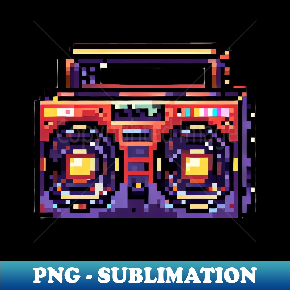 8-bit Boombox - High-Resolution PNG Sublimation File - Unlea | Inspire ...