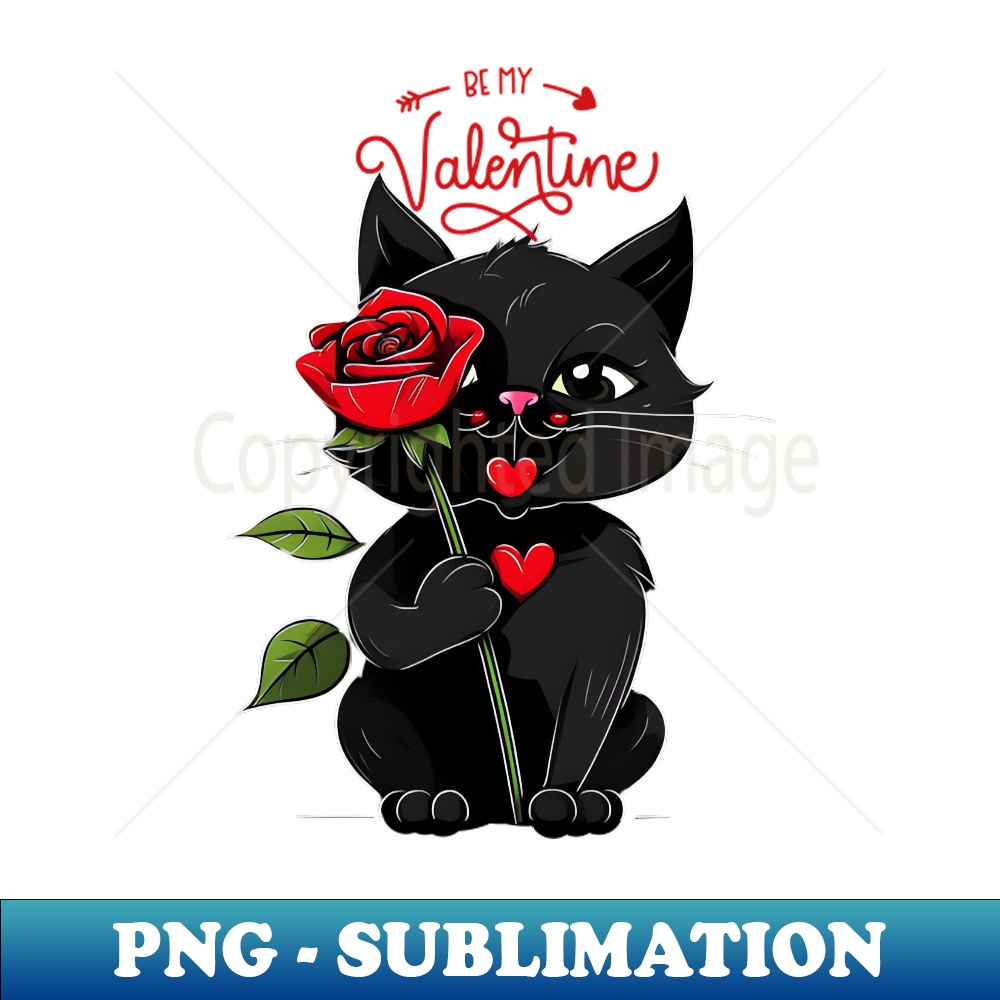 Cute cat with rose - Exclusive Sublimation Digital File - De | Inspire ...