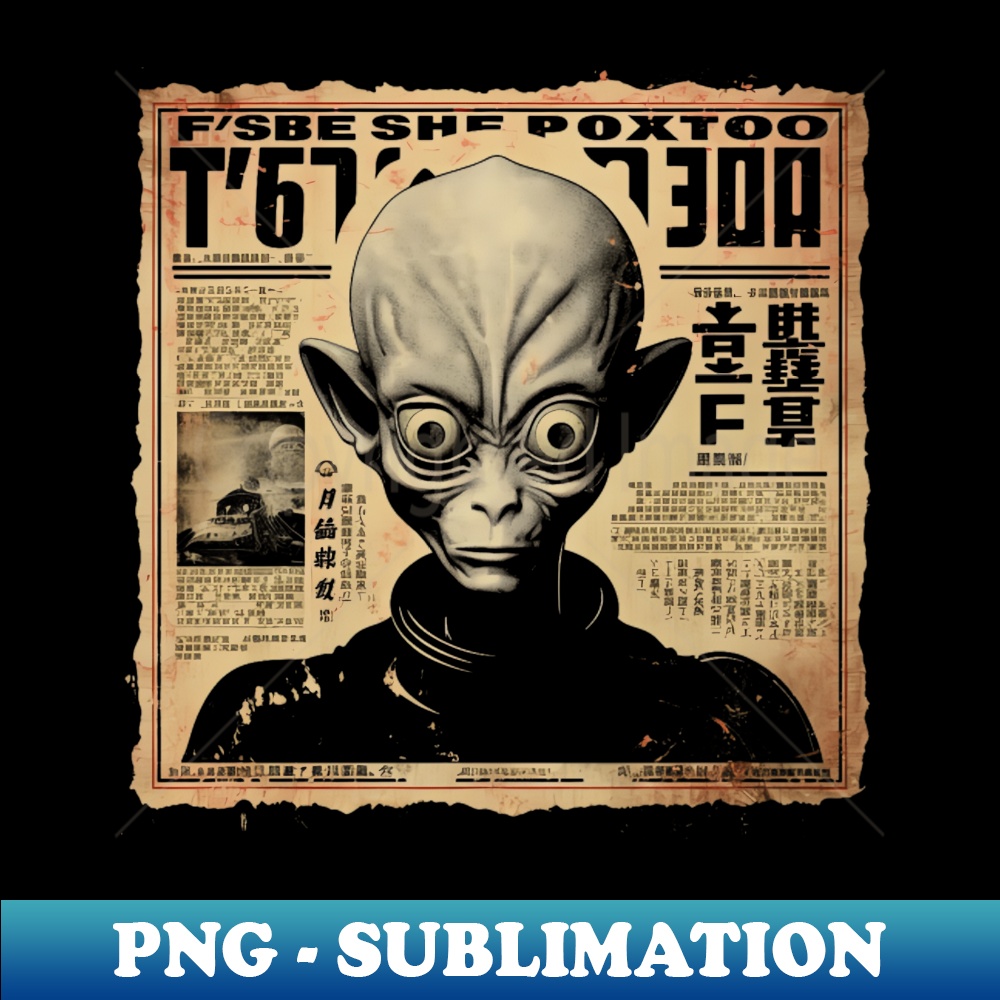 Vintage Japanese Alien UFO Cool Japanese Sci-Fi Horror 5 - | Inspire Uplift