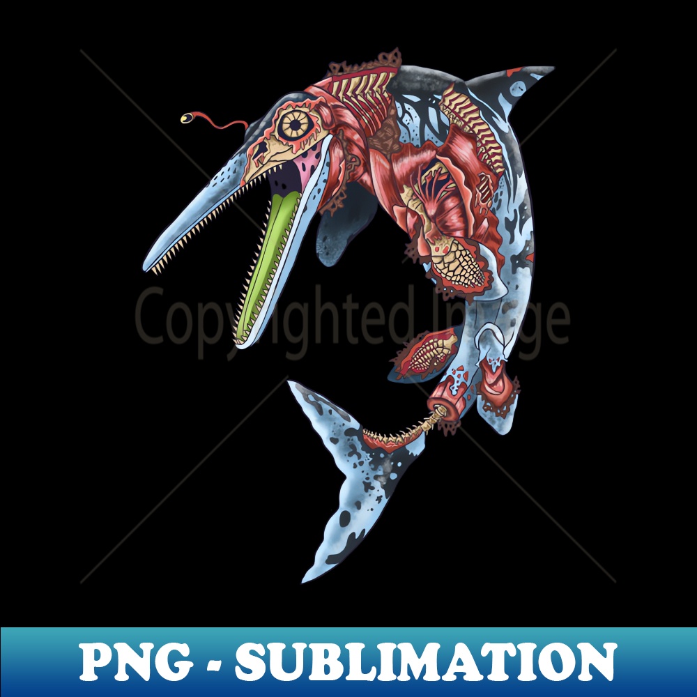 Zombie Icthyosaurus - PNG Sublimation Digital Download - Tra - Inspire ...