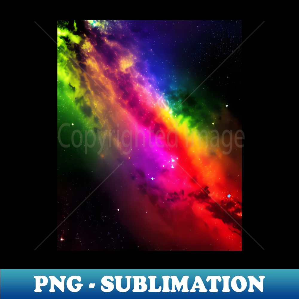 Rainbow Nebula Stars Space Colorful - Decorative Sublimation - Inspire Uplift