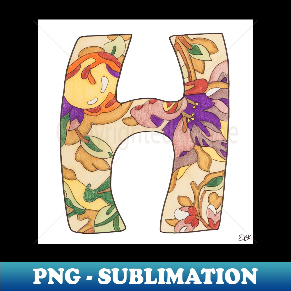 Initial H 1 - Special Edition Sublimation PNG File - Spice U | Inspire ...