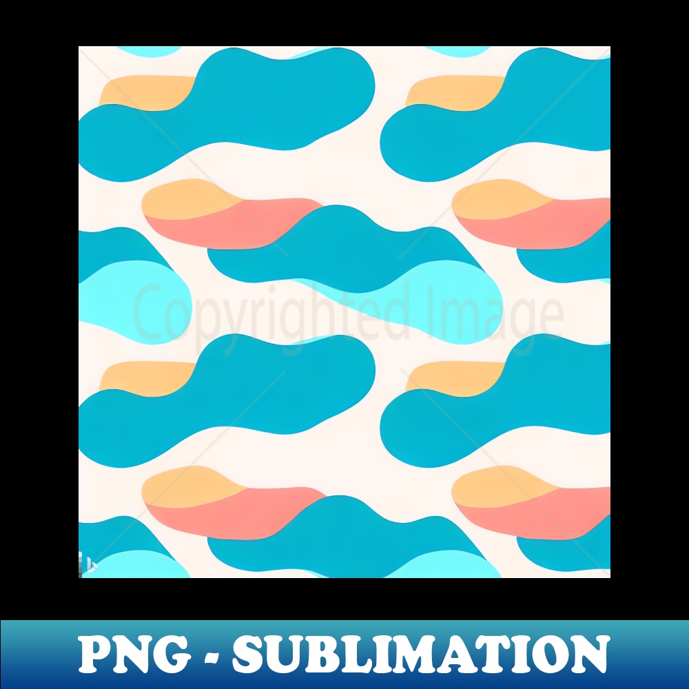 Oceanic wave pattern for ocean sea lovers -colorful design | Inspire Uplift