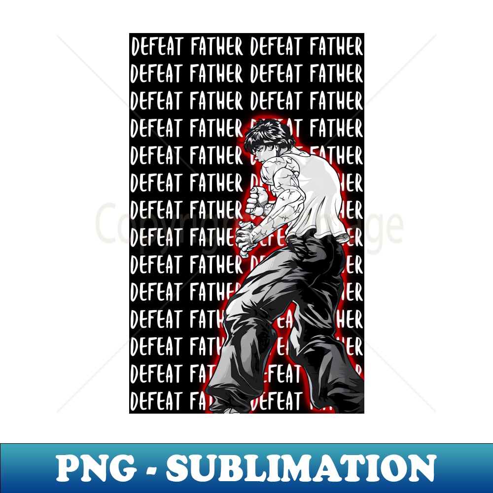 Baki Wants To Defeat His Father - Retro PNG Sublimation Digi | Inspire ...