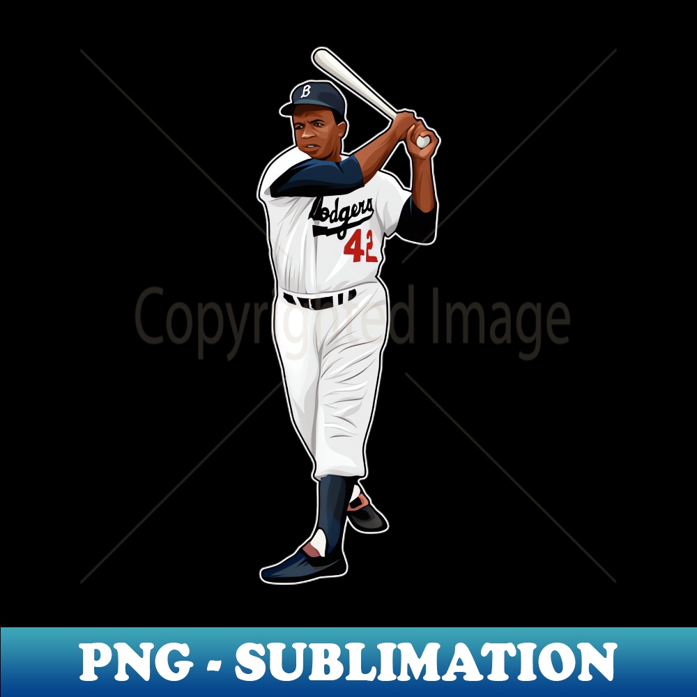 Jackie Robinson 42 Poses - PNG Transparent Sublimation Desig - Inspire ...