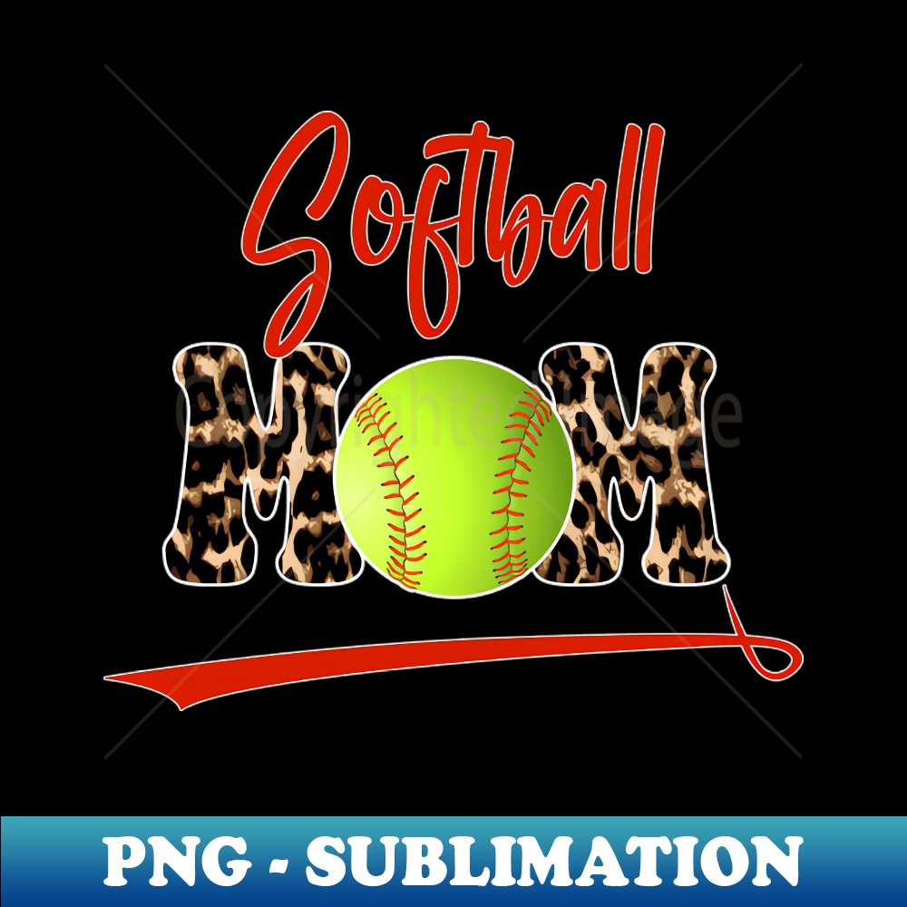Softball Mom Leopard Sport Png Sublimation Digital Downloa Inspire