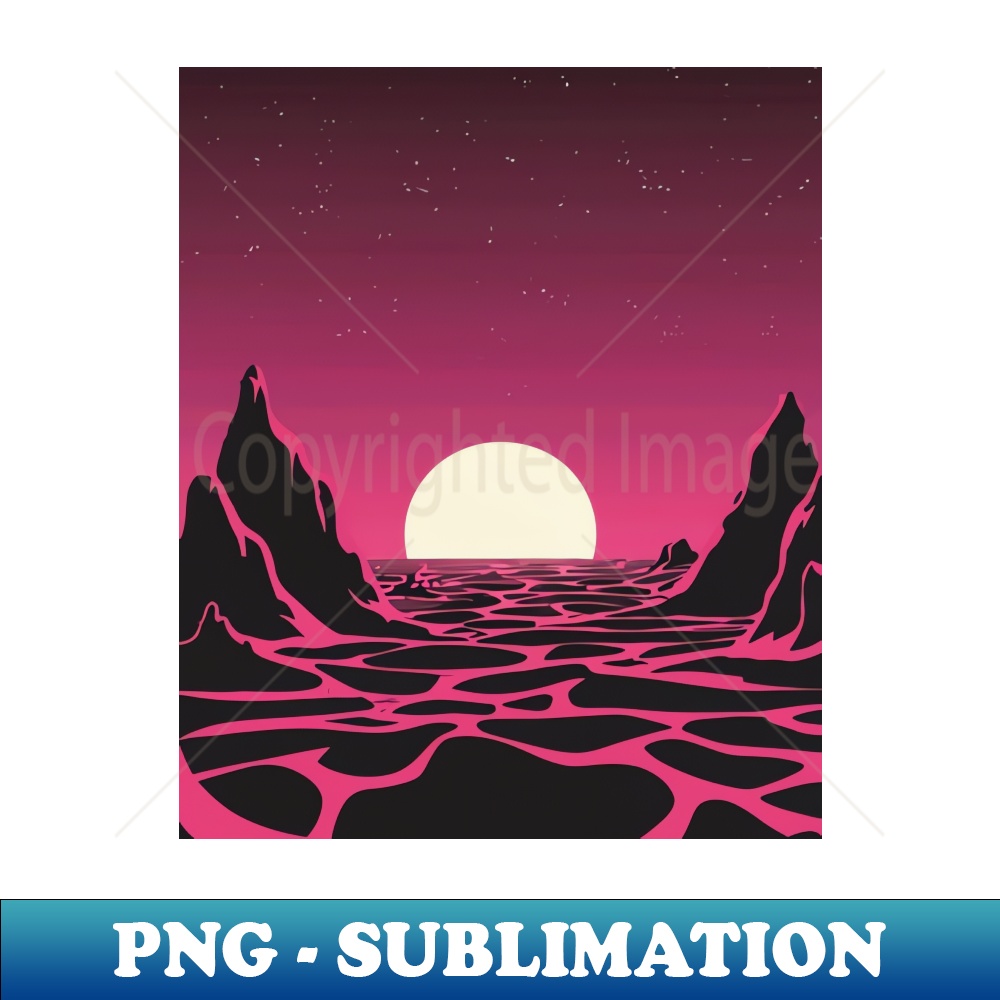 80s Retro Science Fiction Space Art - Instant PNG Sublimatio | Inspire ...