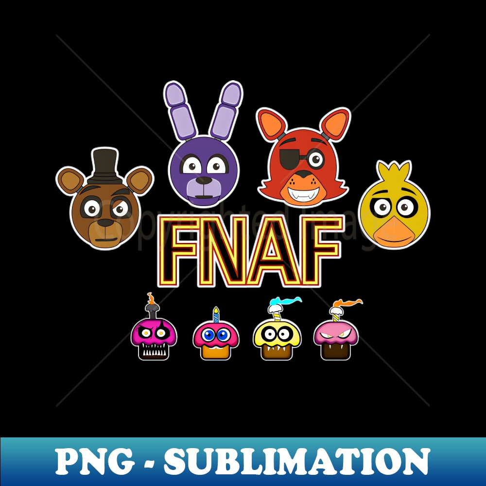 FNAF - PNG Transparent Digital Download File for Sublimation - Inspire ...