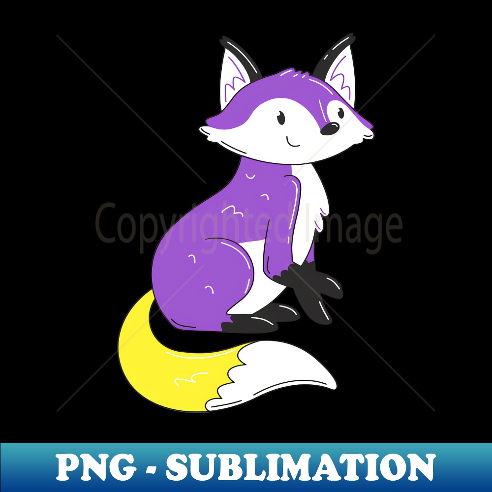 Non-Binary Flag Colors Fox Pride Agender I - Instant PNG Sub | Inspire ...