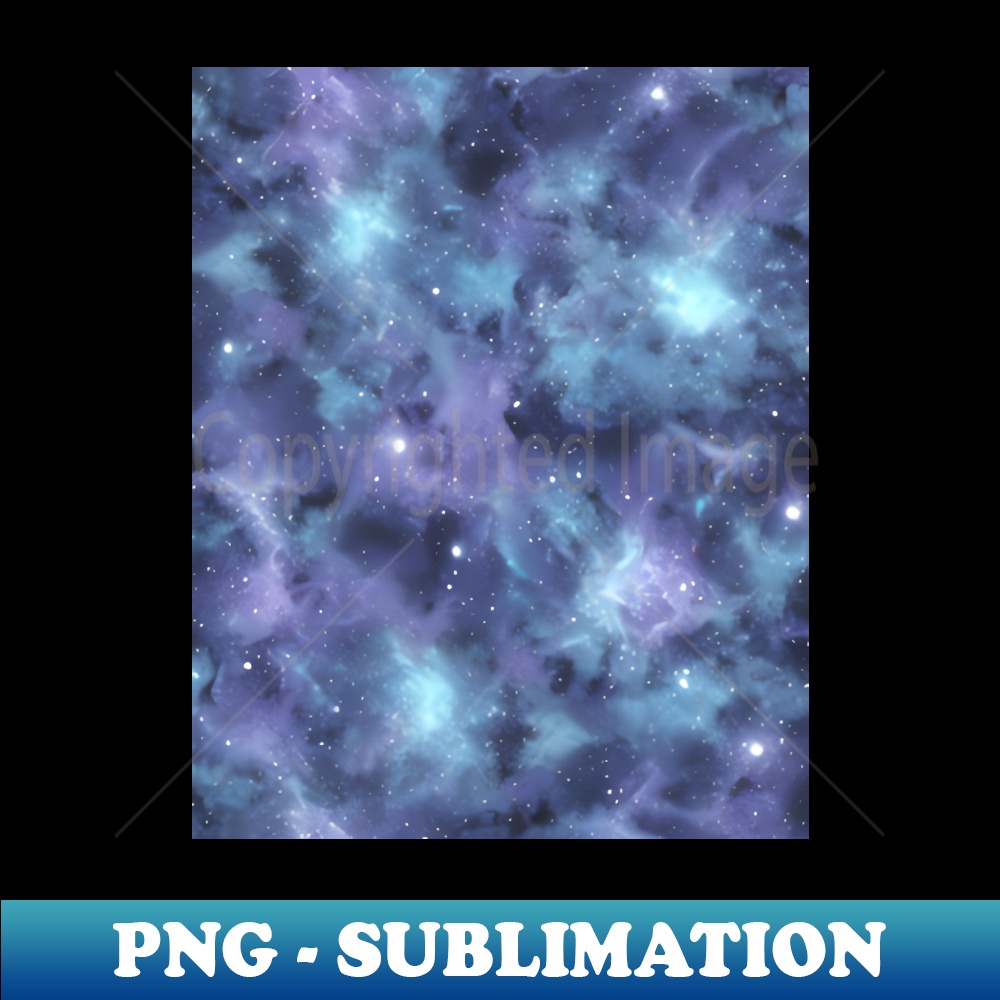 Dark Blue Bright Nebula Space - PNG Transparent Sublimation | Inspire Uplift