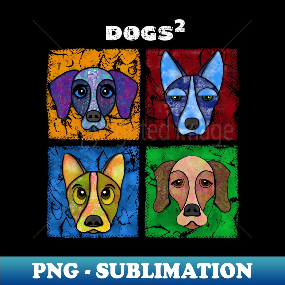 Cute Quirky and Funny Dogs Patch-style - Instant PNG Sublima | Inspire ...