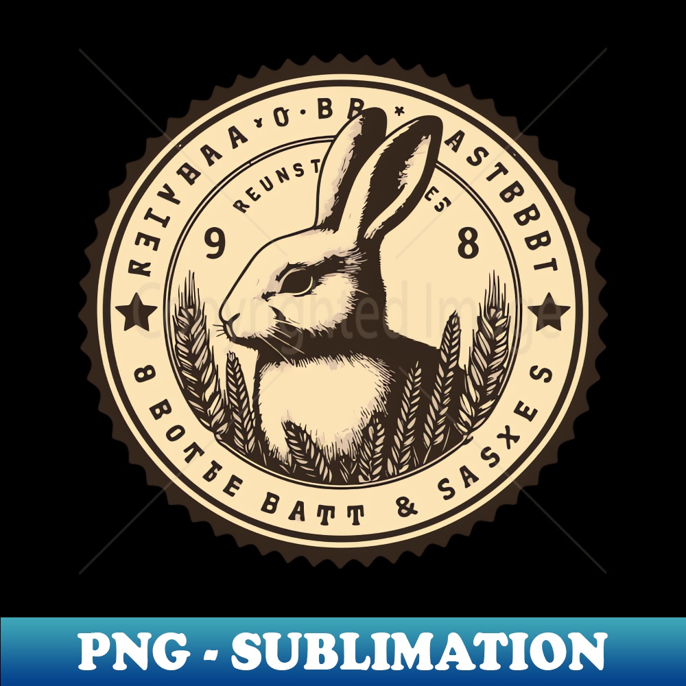 Vintage Rabbit Stamp - Aesthetic Sublimation Digital File - | Inspire ...