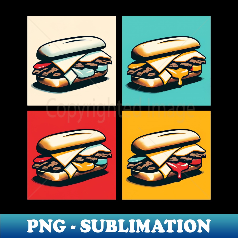 Pop Philly Cheese Steak Art - Vintage Food - Creative Sublim | Inspire ...