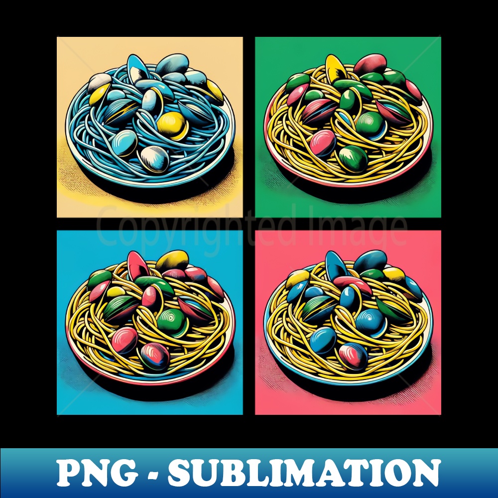 Pop Spaghetti Alle Vongole Art - Vintage Food - Aesthetic Su | Inspire ...