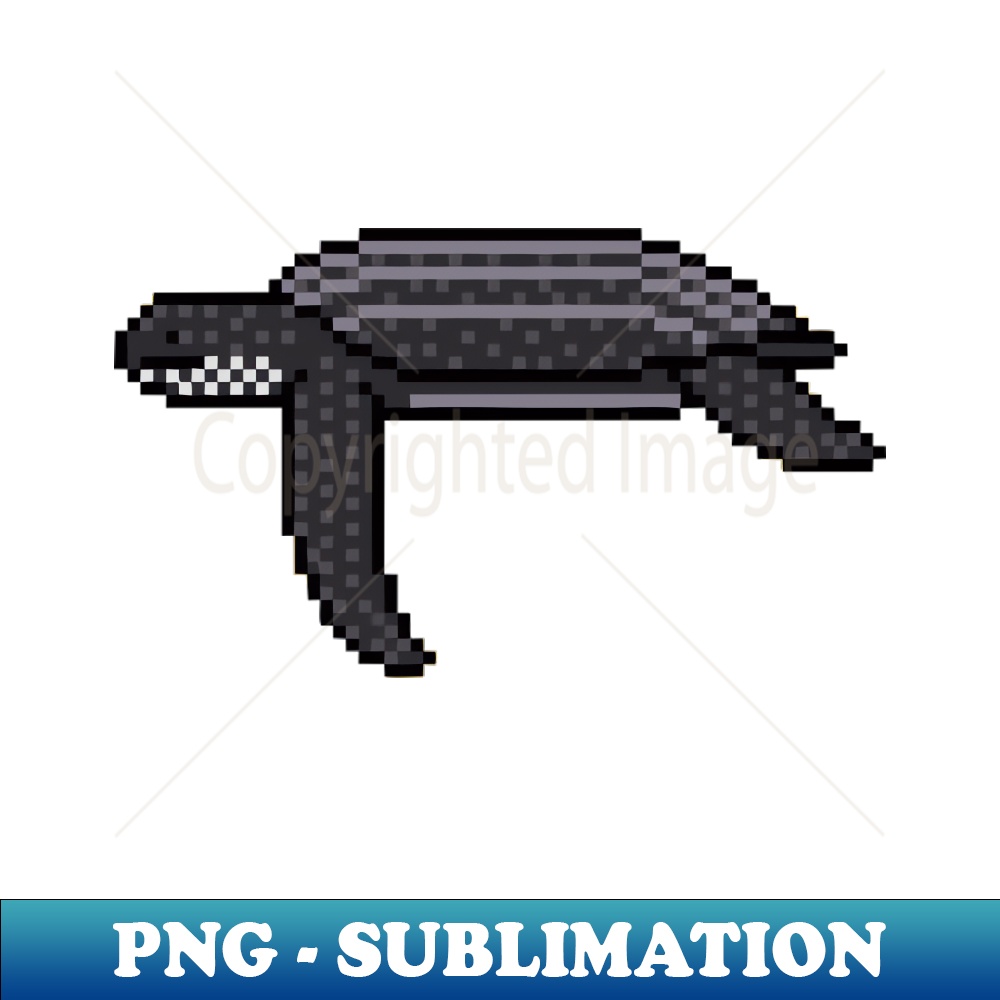 Leatherback sea turtle animal pixel - Retro PNG Sublimation | Inspire ...