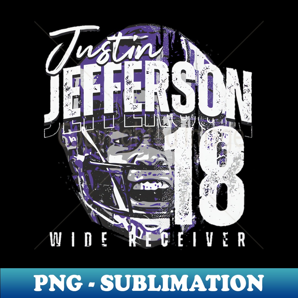 Justin Jefferson Minnesota Half Face - Instant PNG Sublimati | Inspire ...