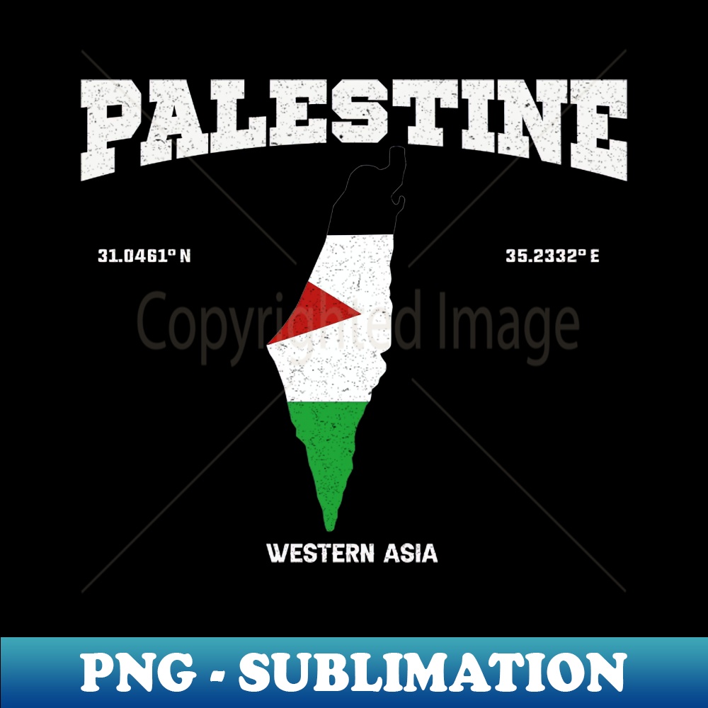 Palestinian flag and map Palestine coordinates Palestine loc | Inspire ...