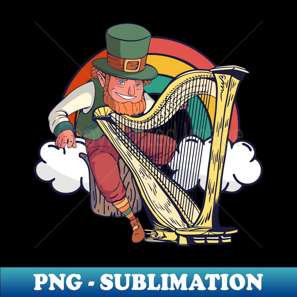 Leprechaun Playing The Harp - St Patricks Day Irish - Aesthe | Inspire ...
