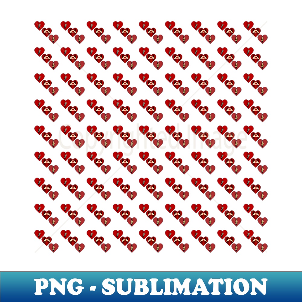 Three Hearts Pattern - Creative Sublimation PNG Download - B | Inspire ...