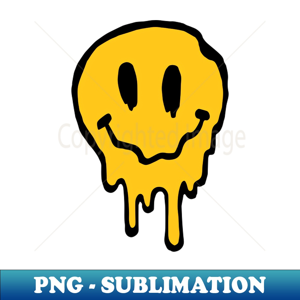 Melted Smiley - Happy Face - PNG Sublimation Digital Downloa | Inspire ...