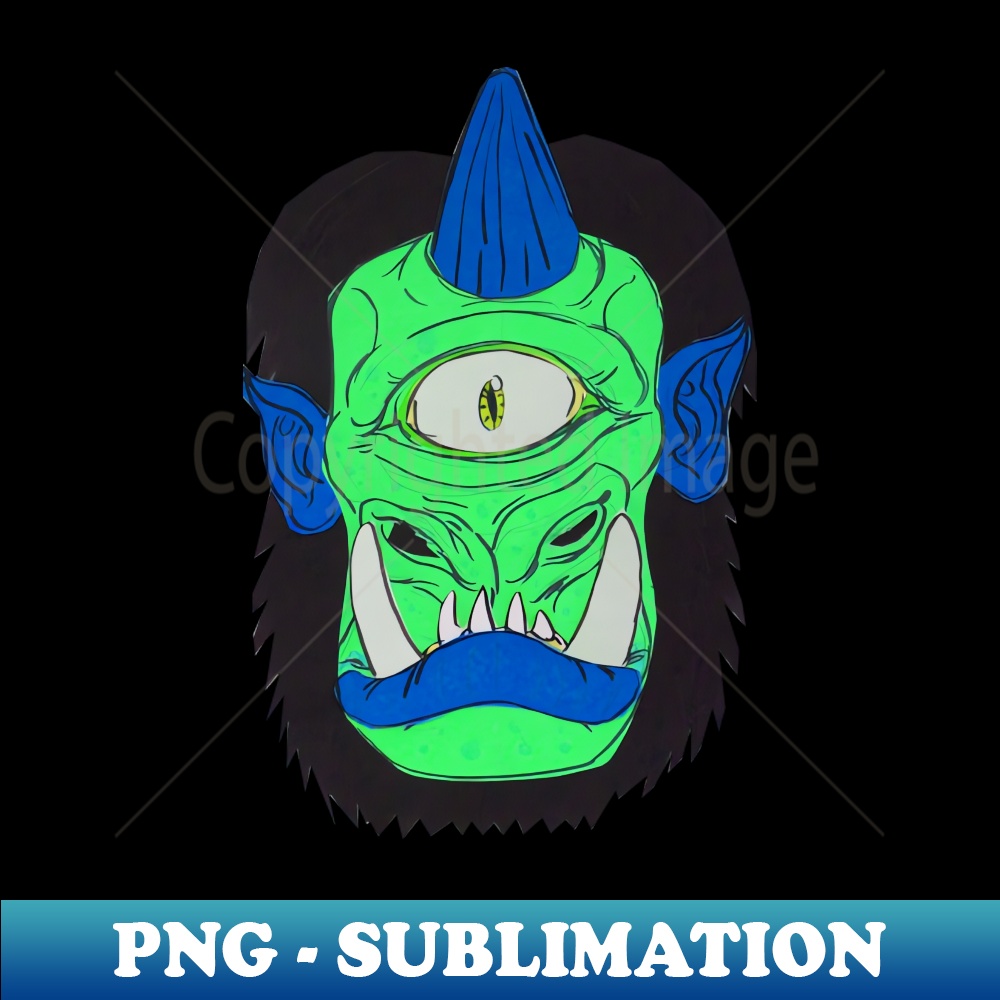 Cyclops Monster Mask Cardboard Papercraft Aqua - Modern Subl | Inspire ...